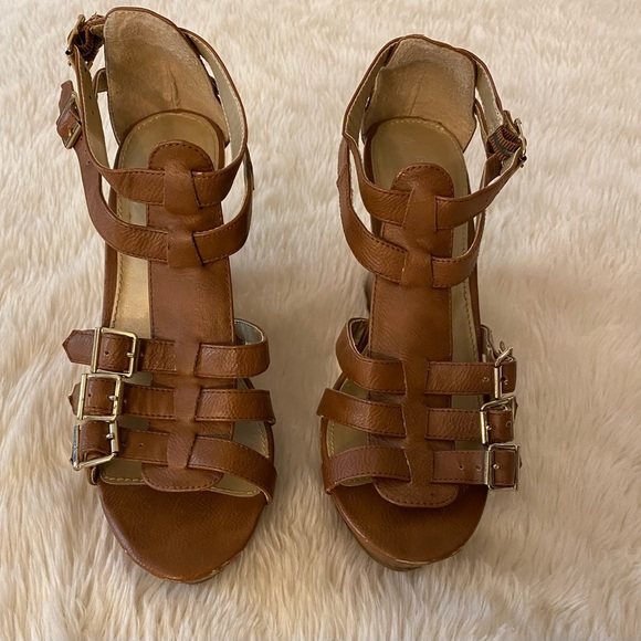 Express | Shoes | Express Wedge Heel Sandals | Poshmark
